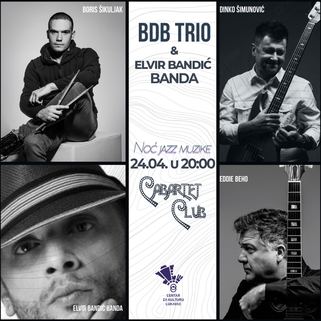 Jazz fusion BDB trio i Elvir Bandić Banda, na sceni Cabaret cluba